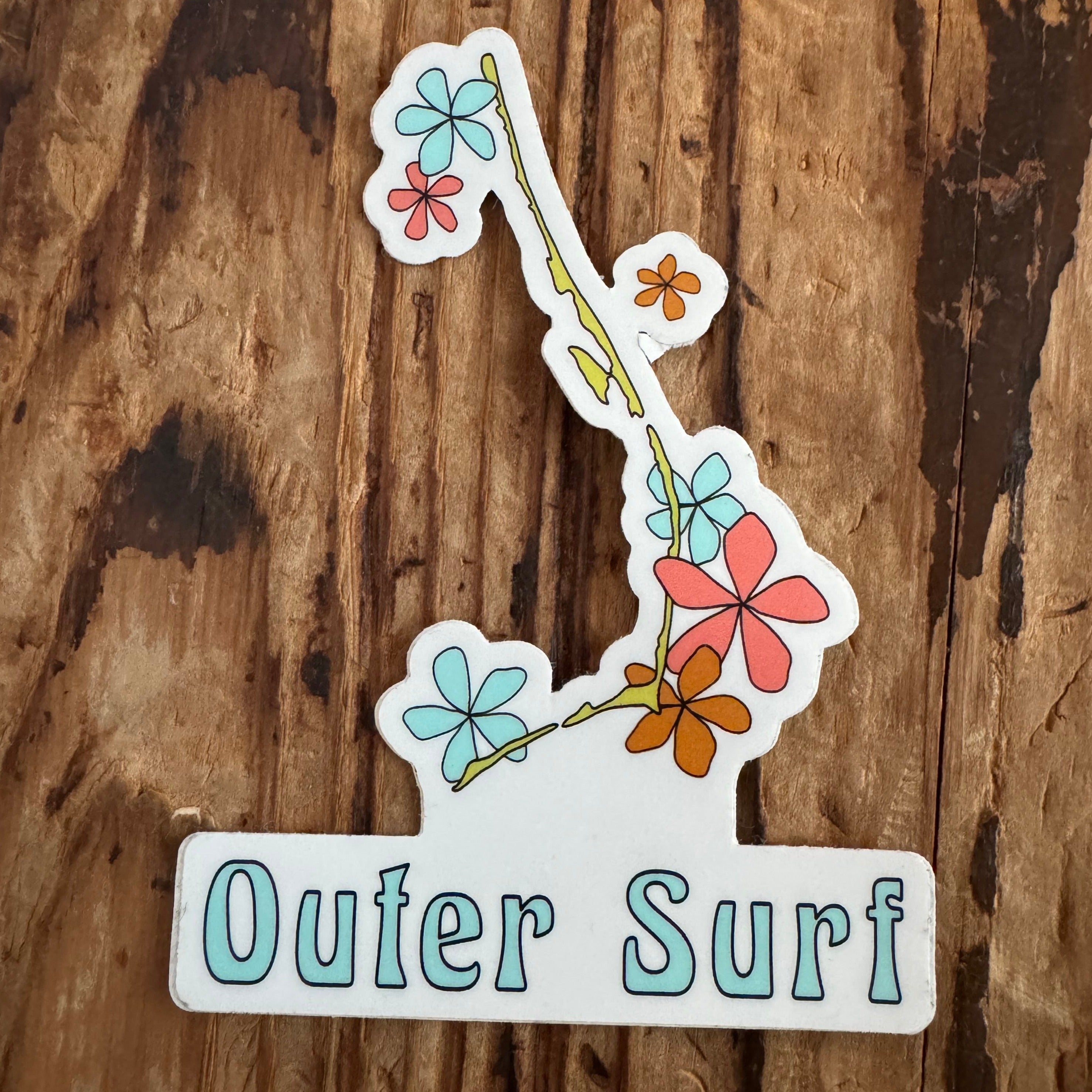 Outer Banks Map Sticker – Outer Surf